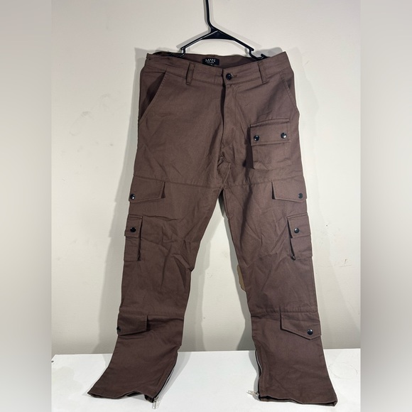 Boohooman | Pants | Mens Brown And Khaki Cargo Pants | Poshmark